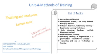 Unit 4-methods of training pptx | PPT
