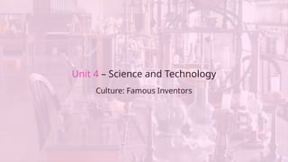 Unit-4-Science-and-Technology (ppt x) english 12- friends global | PPTX