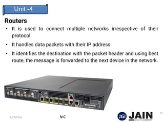 Unit-4 - Slides.pdf on the topic of network devices | PDF
