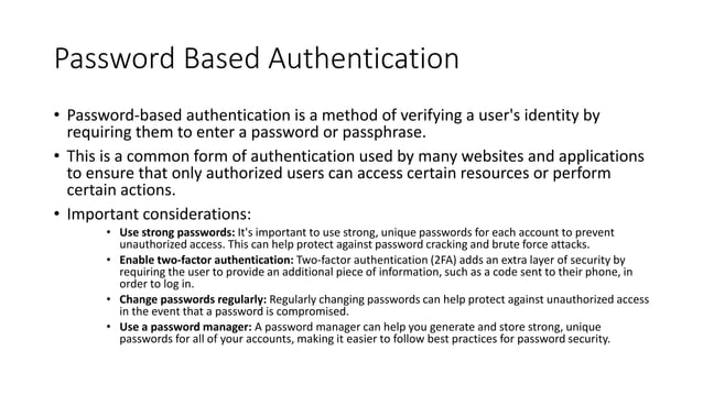 Unit-4-User-Authentication.pptx | Internet | Computing