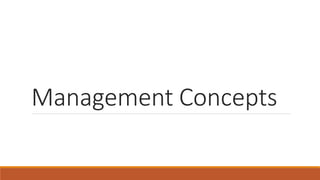 Management Concepts | PPTX