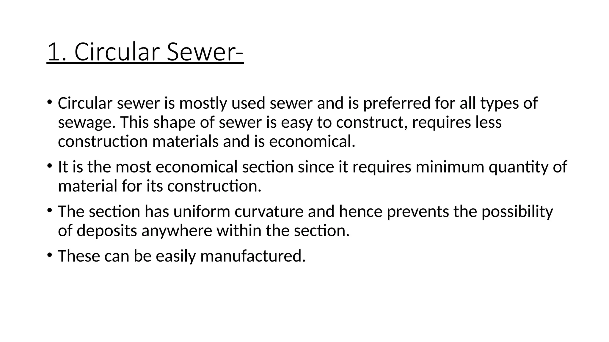 Types of Sewers according to material.... | PPTX