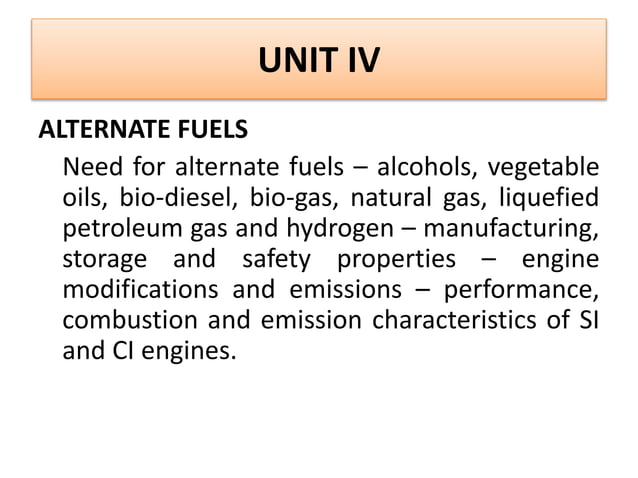 UNIT-4 ALTERNATE FUELS.pptx