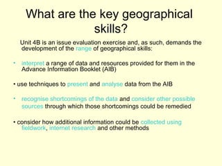 Unit 4B GEO4B Geographical Issue PPT Nov 2010.ppt