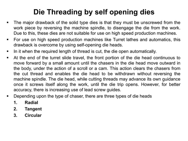 Unit 4B Thread Manufacturing | PPTX