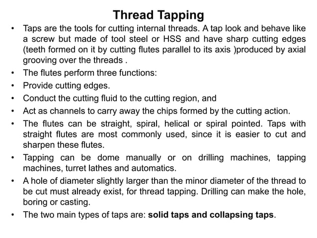 Unit 4B Thread Manufacturing | PPTX