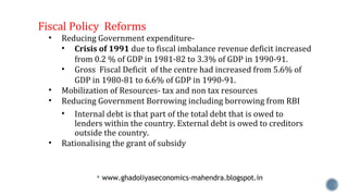 Unit 4 c) changes in policy perspectives role of institutional ...