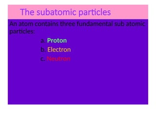 Structure of substances 4.1 Historical Development of The Atomic Nature of Substances | PPTX