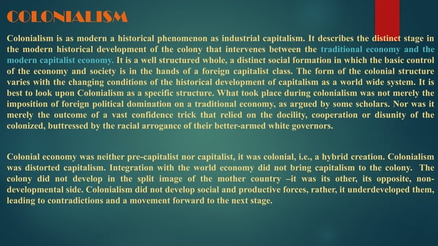 unit-4 colonialism.pptx History, B.A.LL.B | PPTX