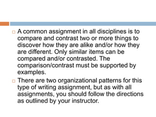 Unit 4 comparison-contrast essay - | PPT