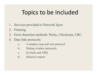 Unit 4 data link layer | PDF