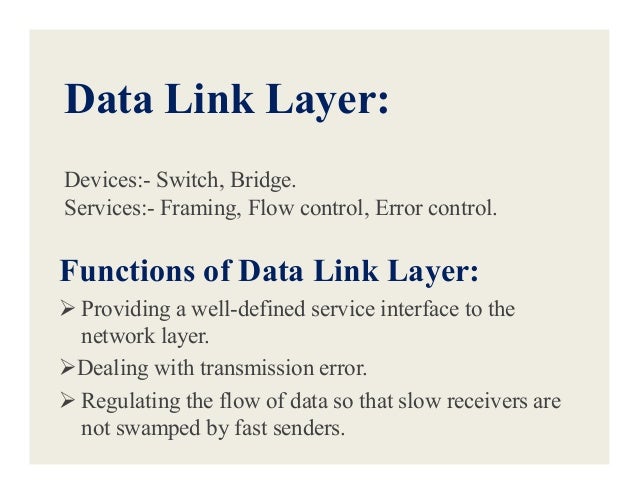 Unit 4 Data Link Layer