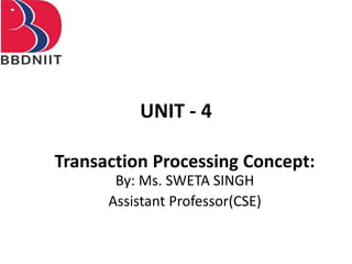 Unit 4 dbms | PPT