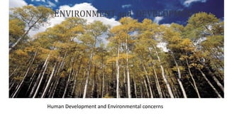 Unit 4 d) Environment and Development | PPTX