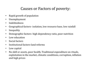 Unit 4 d) Poverty in India | PPT