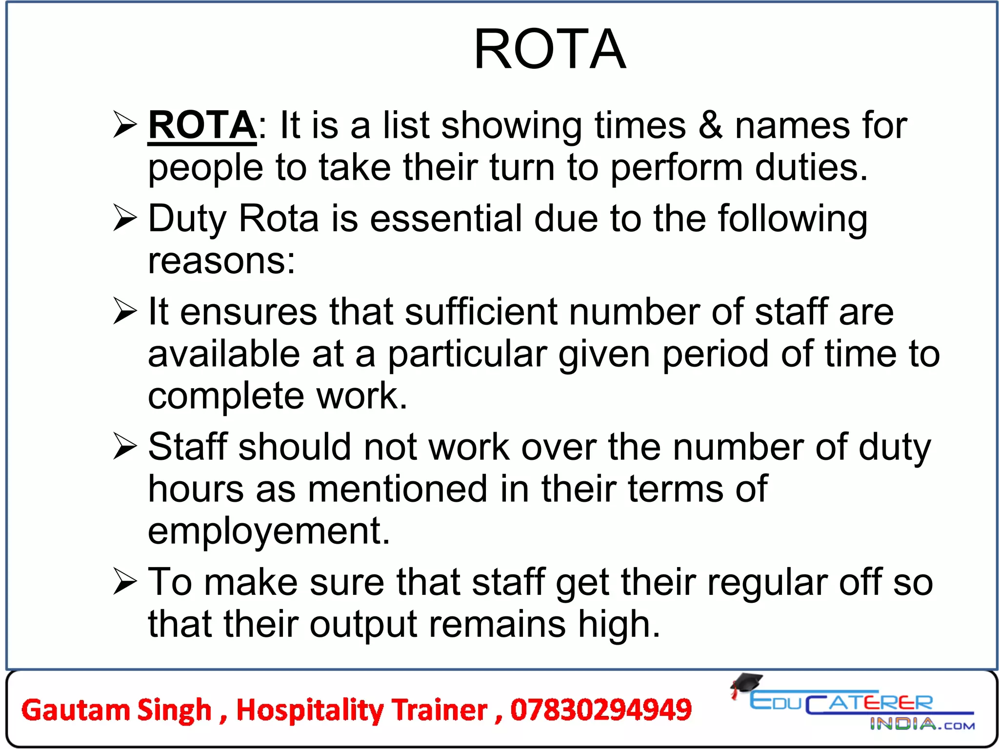 duty-rotas-and-work-schedule | PPT