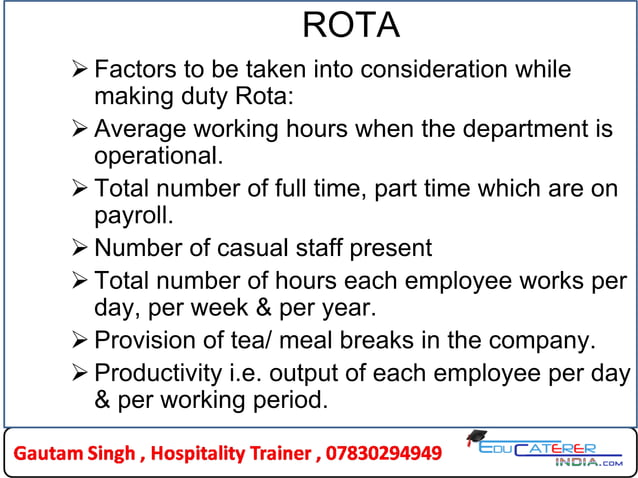 duty-rotas-and-work-schedule | PPT