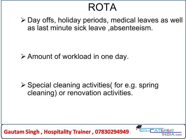 duty-rotas-and-work-schedule | PPT
