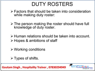 duty-rotas-and-work-schedule | PPT