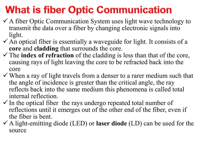 Fiber Optic Communication | PPTX