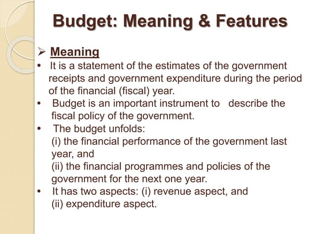 Unit 4 Government Budget & The Economy | PPT | Business Accounting ...