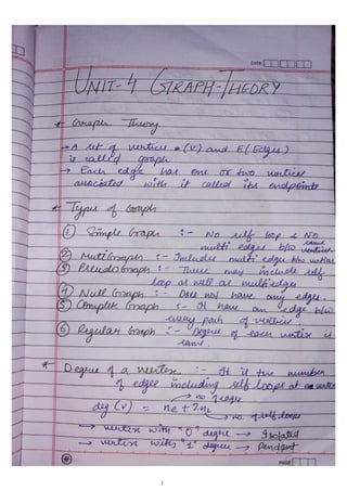 Graph theory || Fundamental of Computer Science | PDF