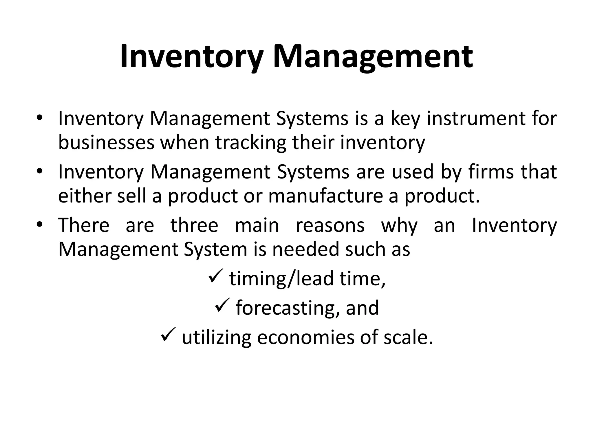 Inventory management | PPTX