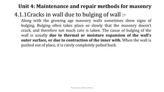 Unit 4 maintenance & repair methods for masonry mrs | PPT