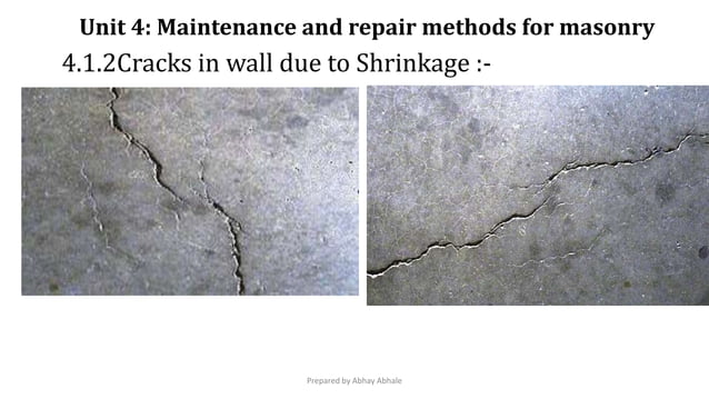 Unit 4 maintenance & repair methods for masonry mrs | PPT | Civil Engineering Industry | Industries