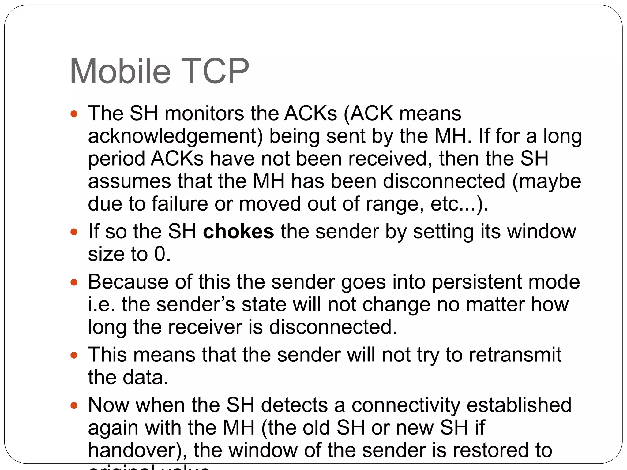 Mobile Transport Layer Pptx Computer Networking Computing 6676