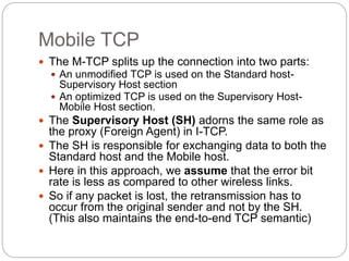 Mobile Transport layer | PPTX