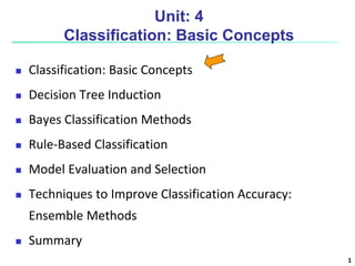 Unit-4 classification | PPT