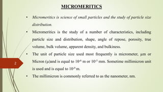 Physical Pharmacy-II (Micromeritics).pptx
