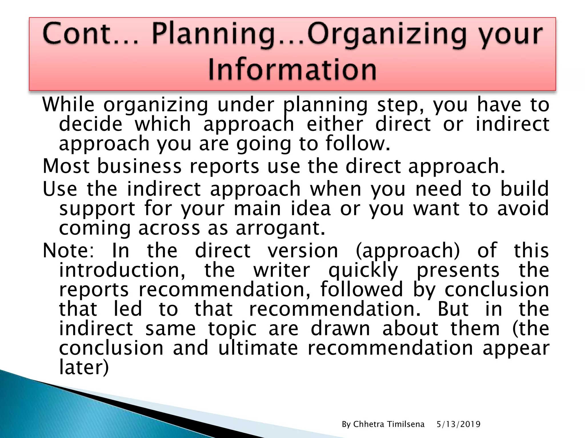 Unit 4 planning writing and completing proposals and reports | PPT