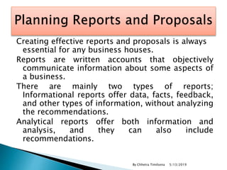 Unit 4 planning writing and completing proposals and reports | PPTX