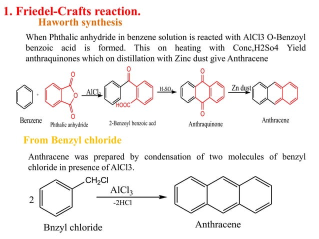 Reaction of anthracene | PPTX