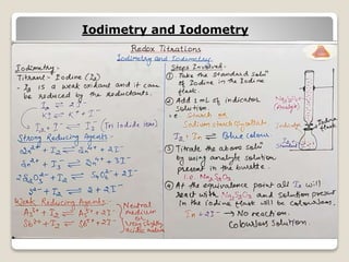 Unit 4 (Redox Titration)ppt analysis 1st sem | PPTX | Chemistry | Science
