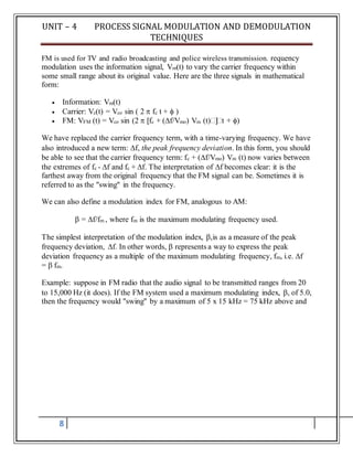Unit 4 process signal modlation and demodulation techniques | DOCX