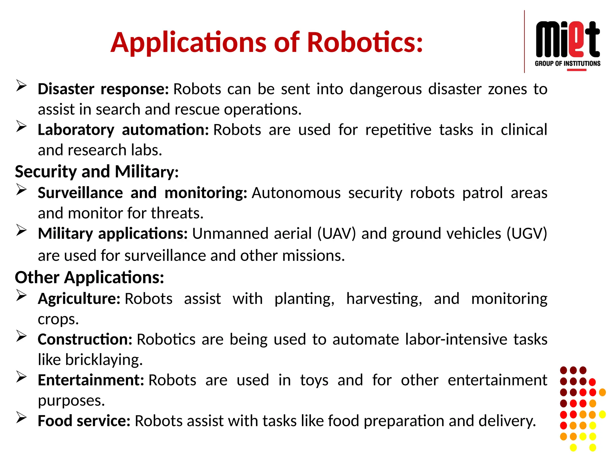 UNIT-4 ROBOTICSJKCJDCJDJCDJCJDDJCJDJDNCJDJ | PPTX