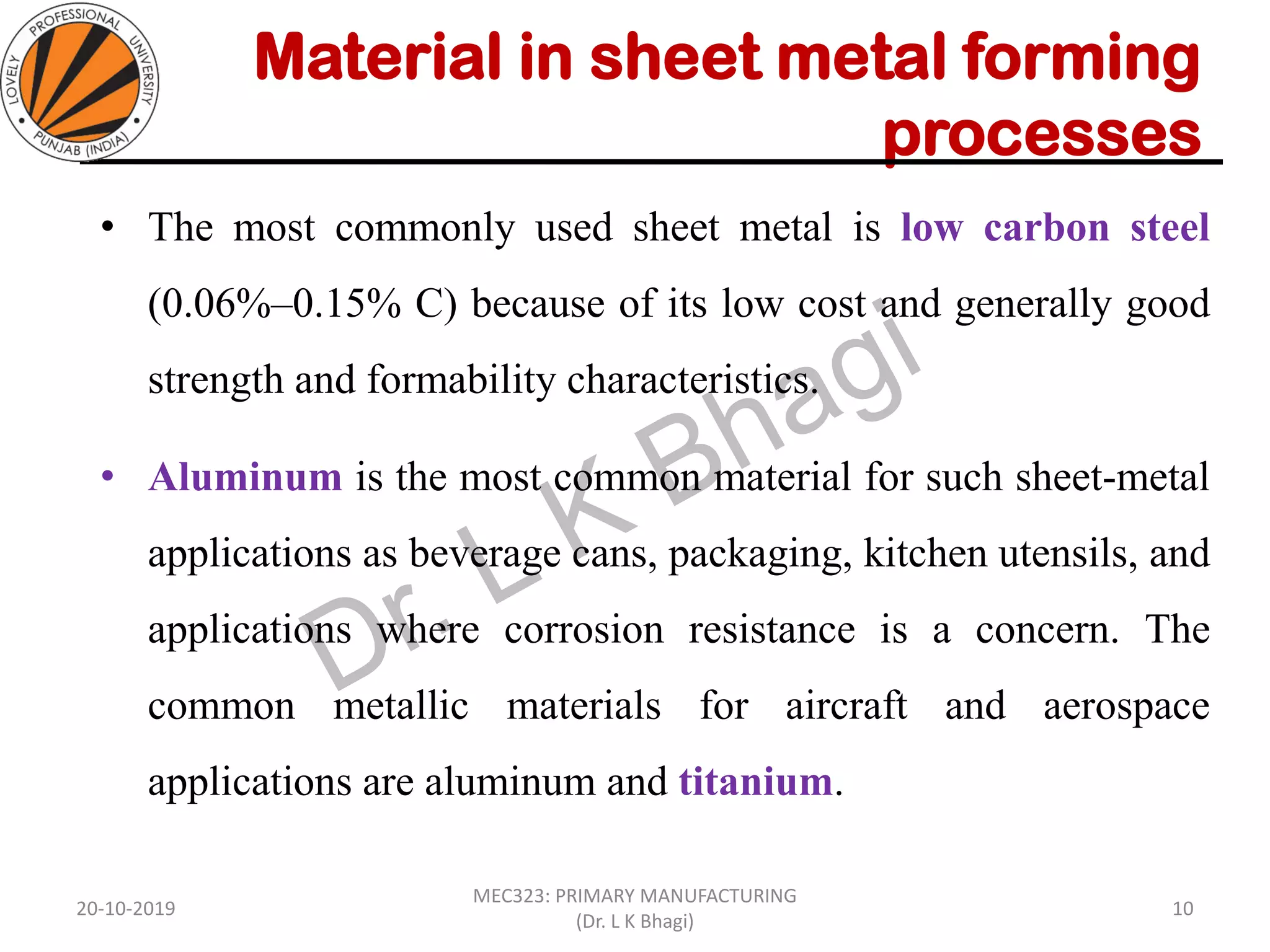Sheet metal operations part 1 | PDF