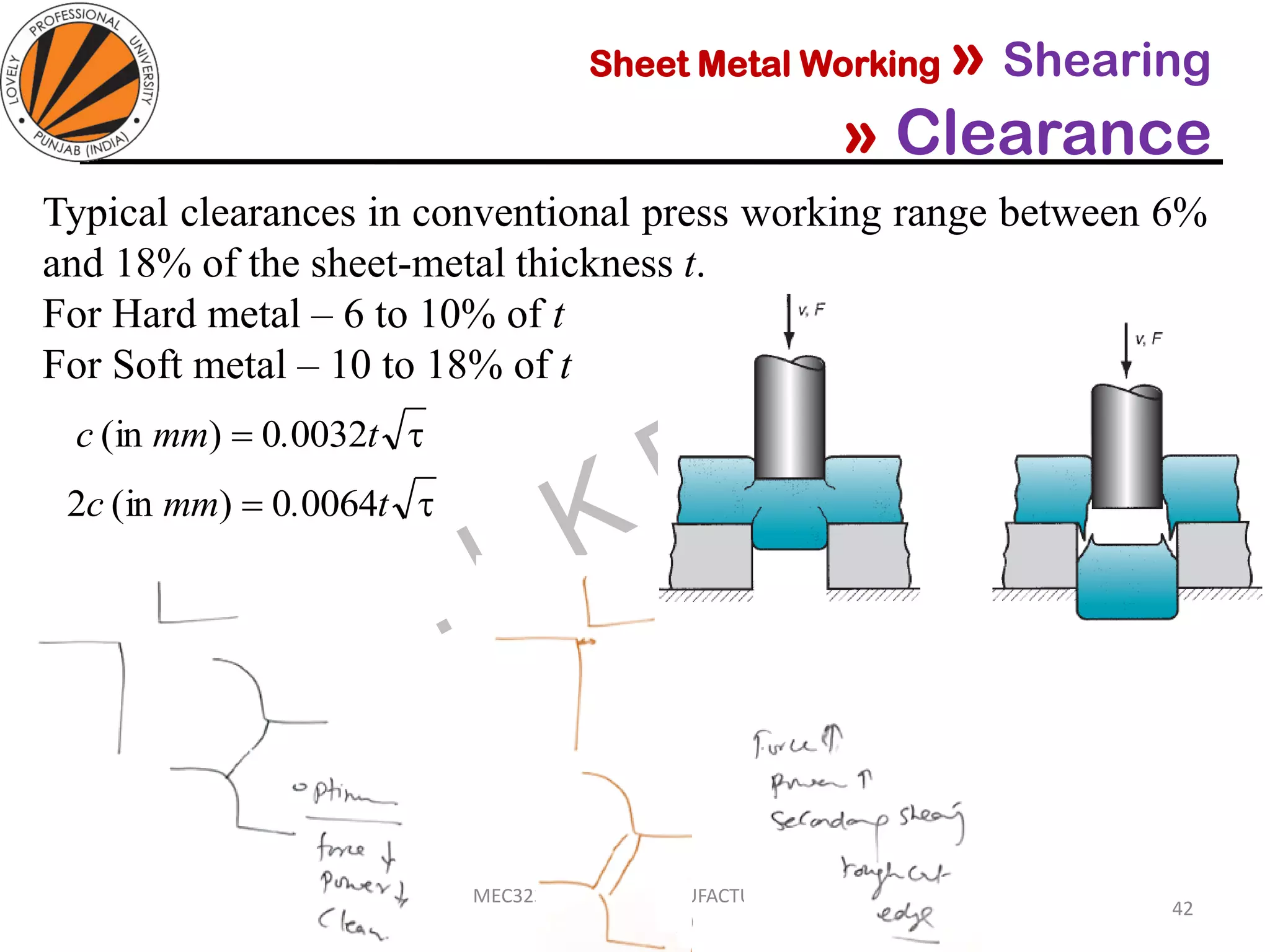 Sheet metal operations part 1 | PDF