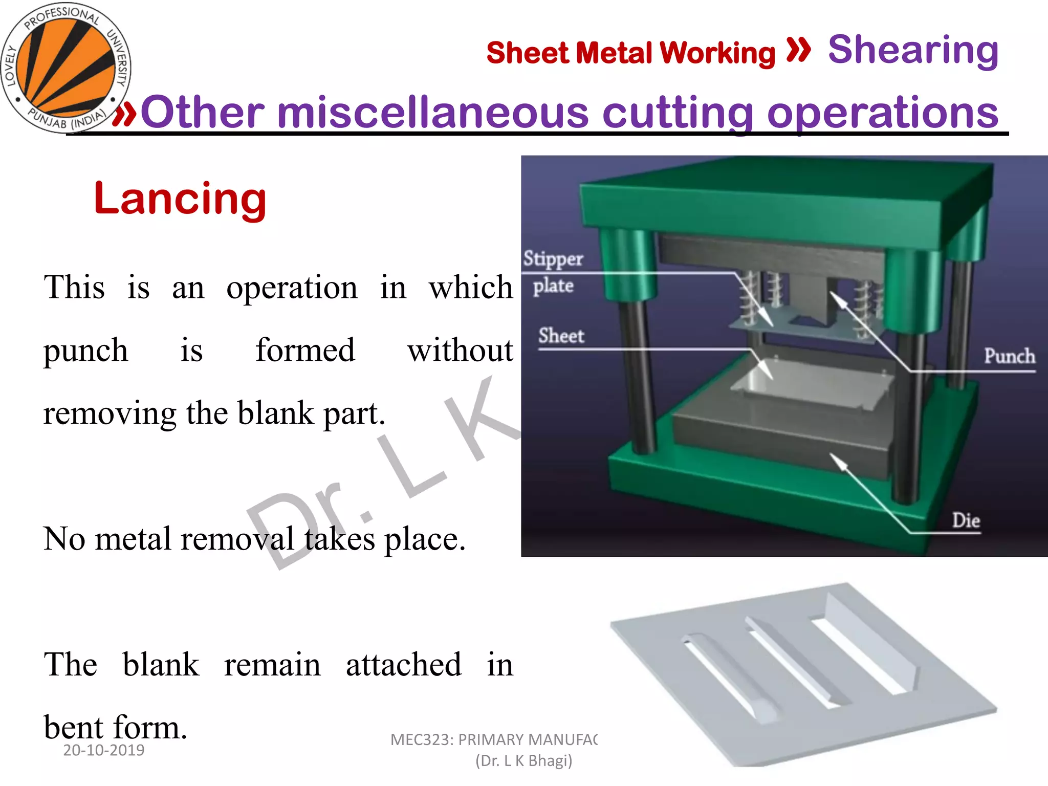 Sheet metal operations part 1 | PDF