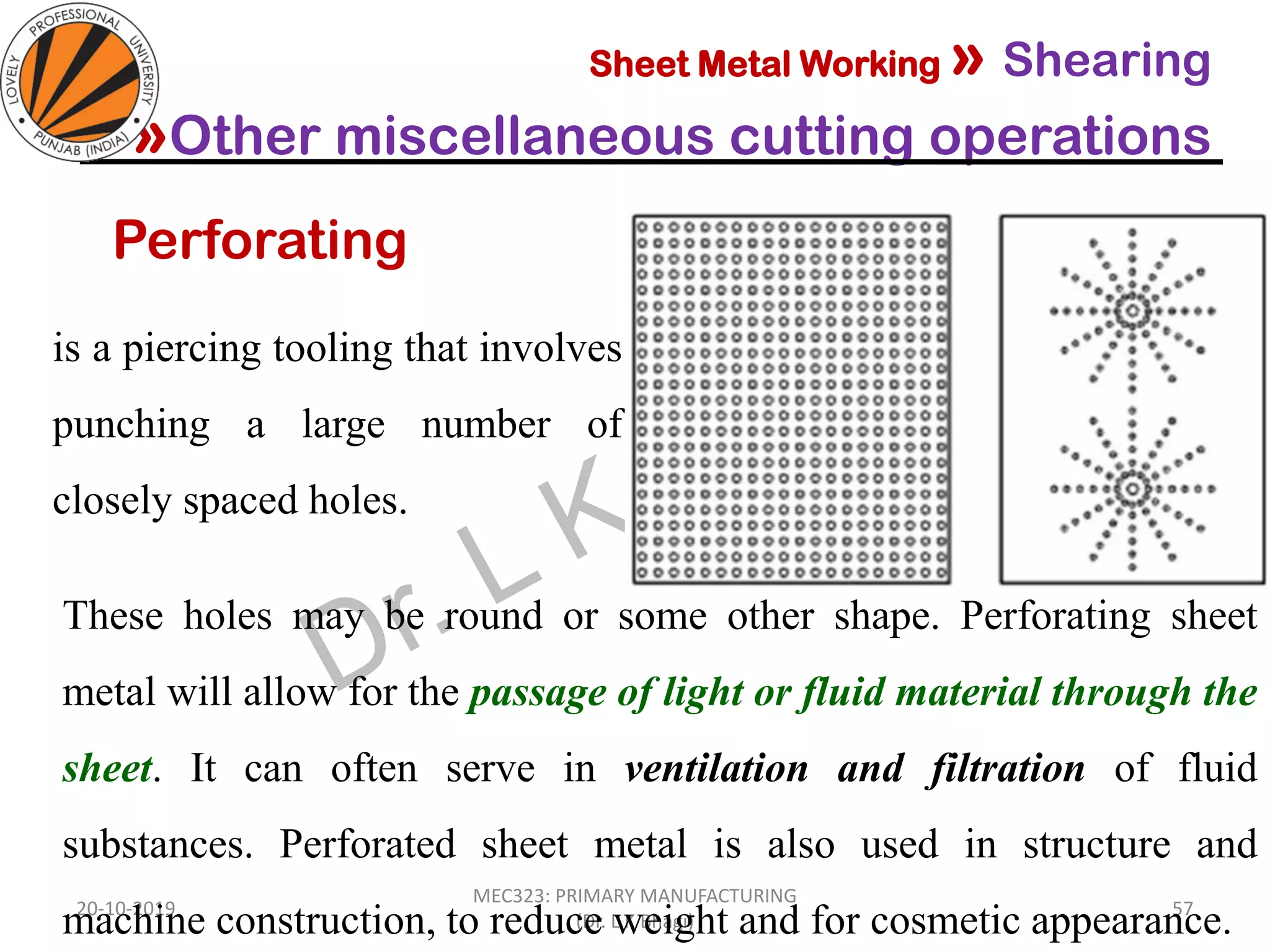 Sheet metal operations part 1 | PDF