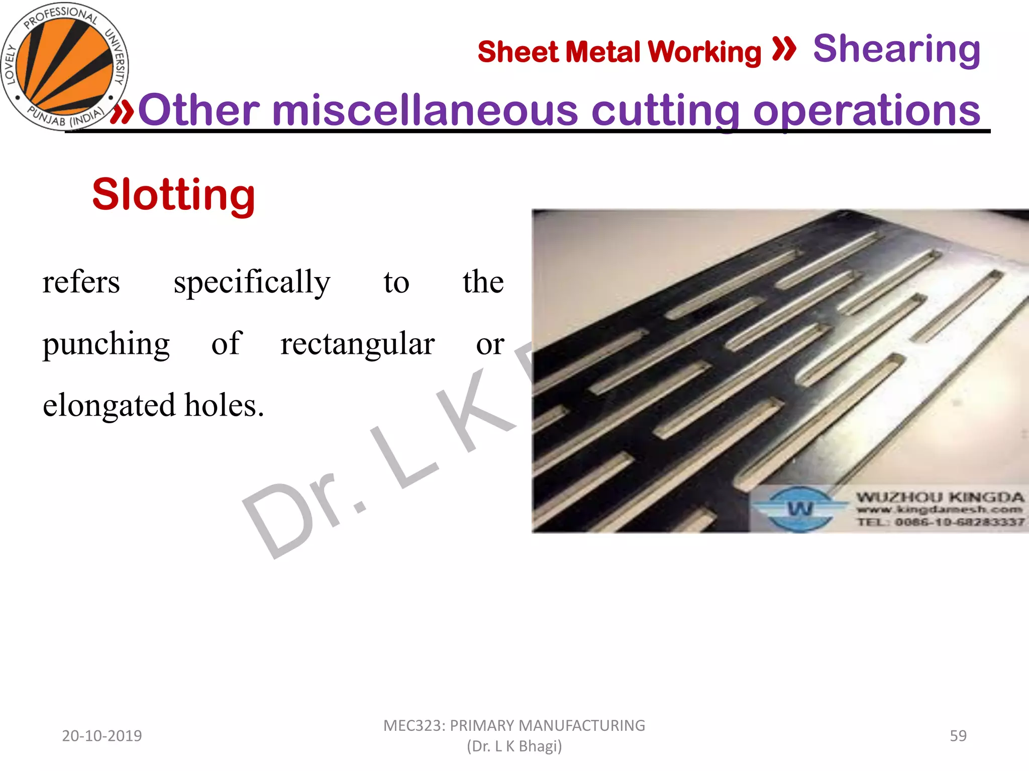 Sheet metal operations part 1 | PDF