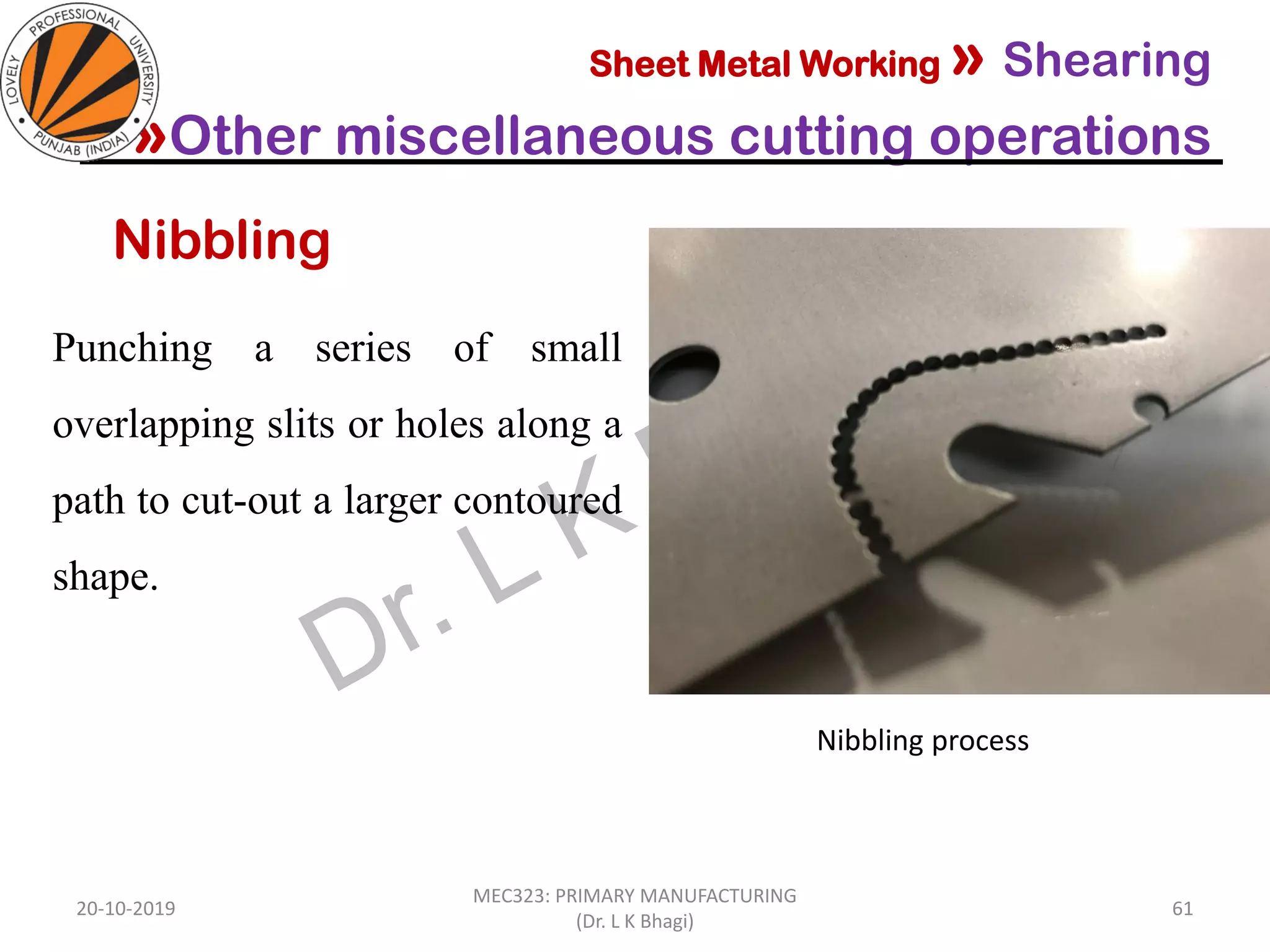 Sheet metal operations part 1 | PDF