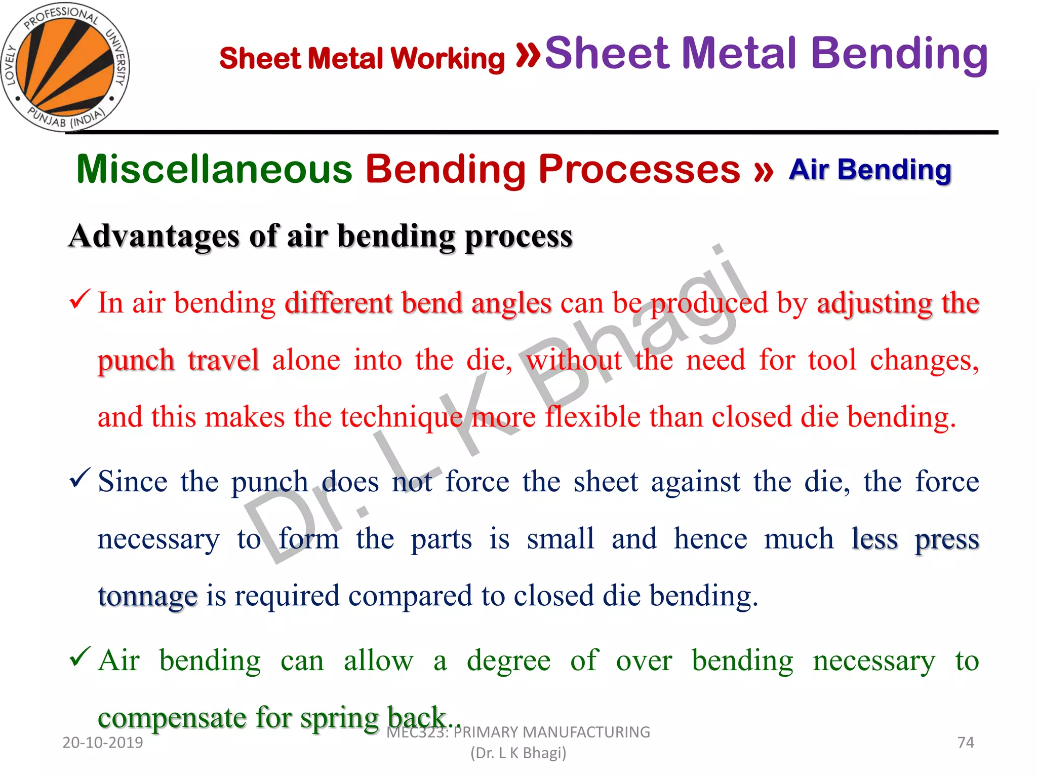 Sheet metal operations part 1 | PDF