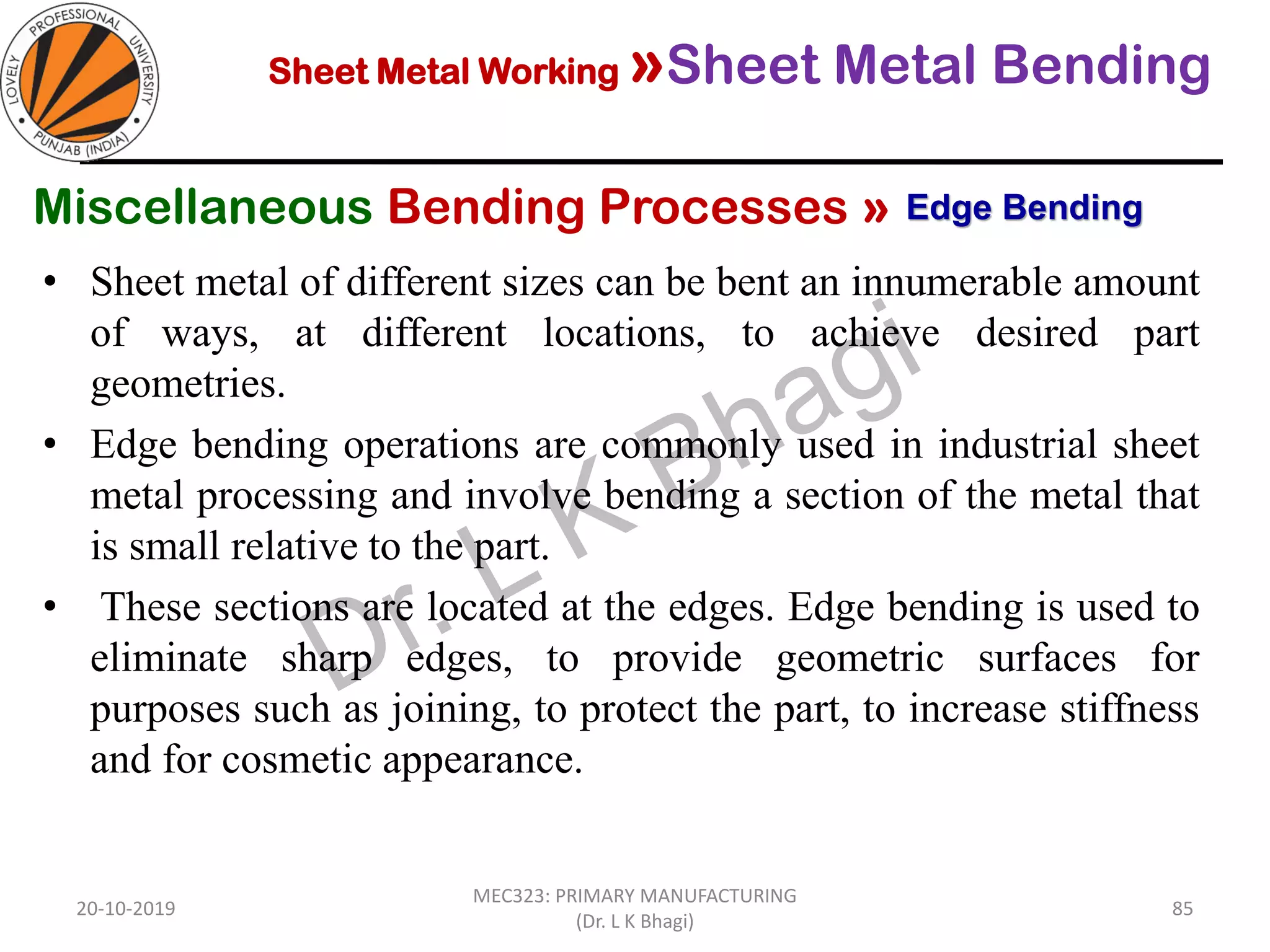 Sheet metal operations part 1 | PDF