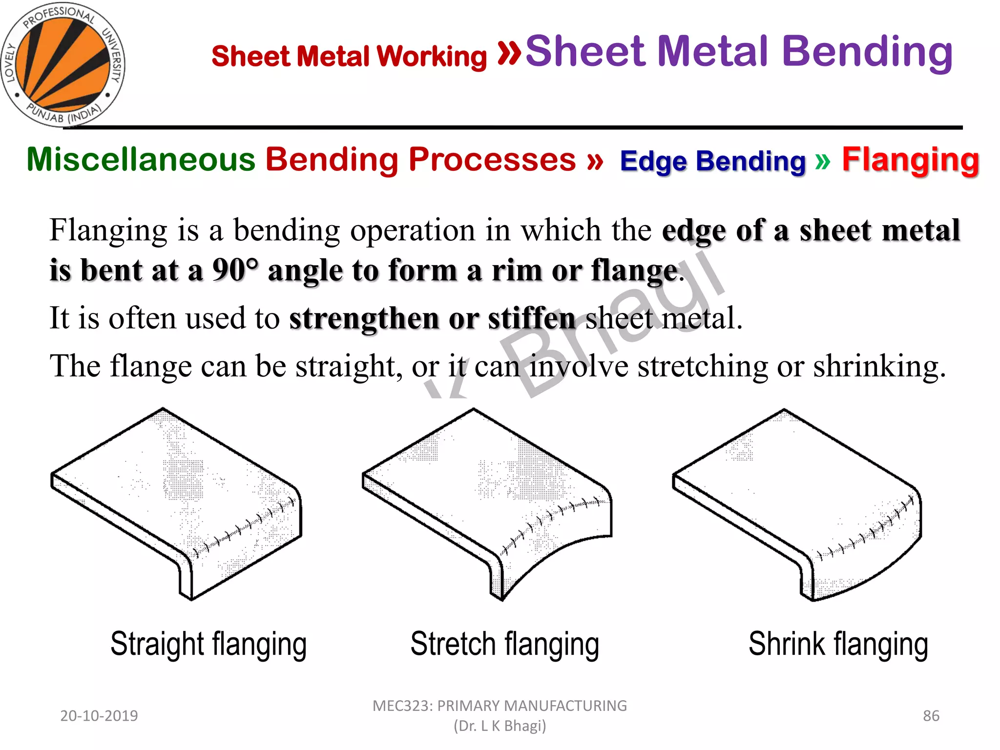 Sheet metal operations part 1 | PDF