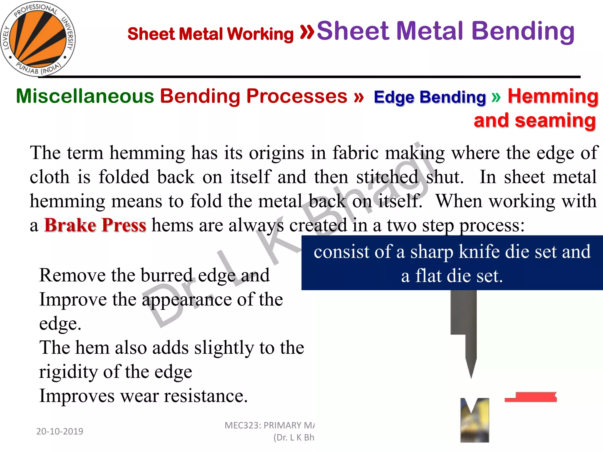 Sheet metal operations part 1 | PDF
