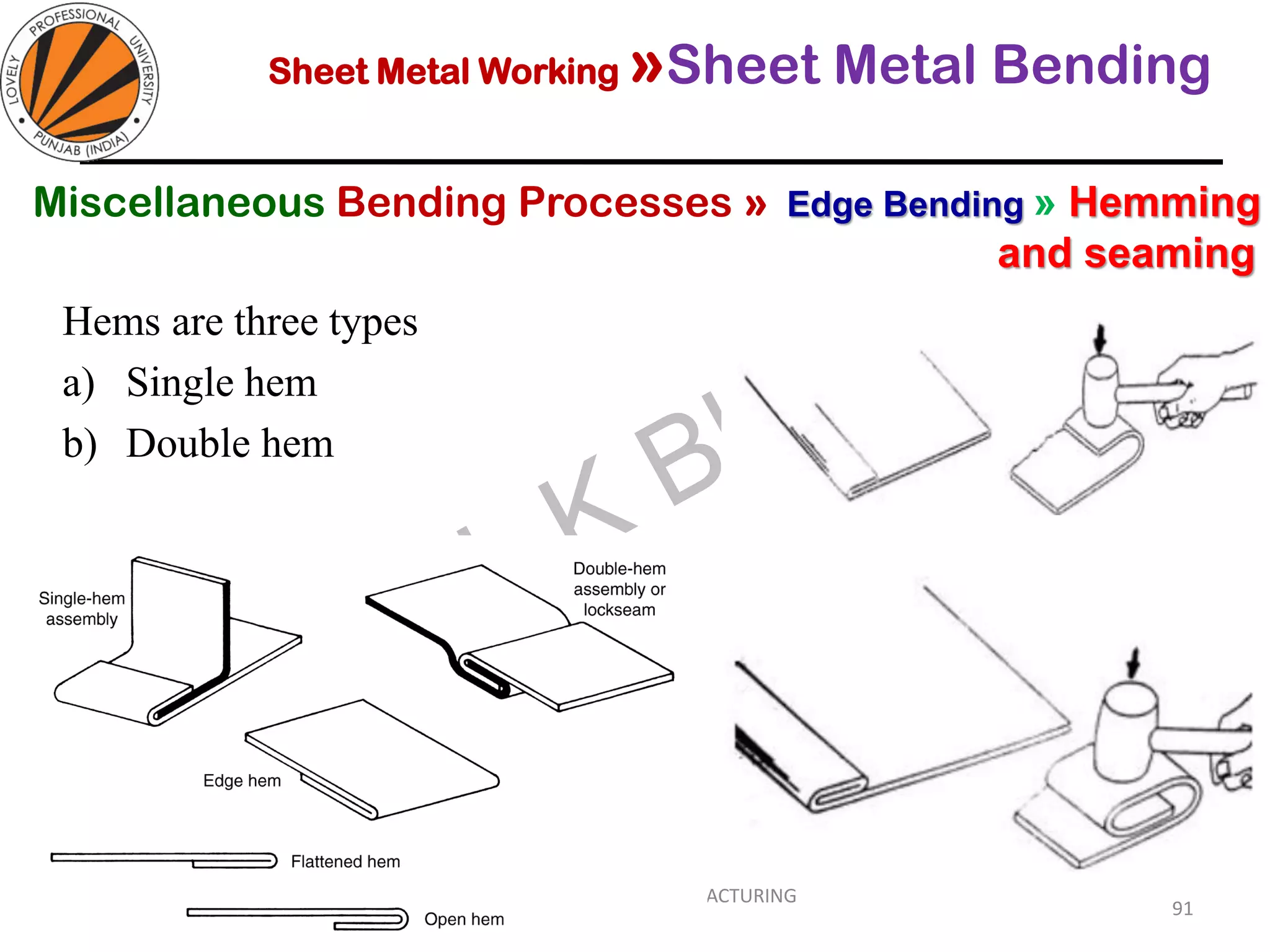 Sheet metal operations part 1 | PDF